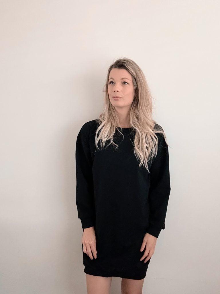 Sweater jurk – Black - Glow